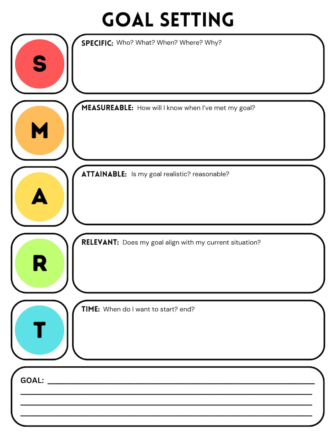 Smart Goals Digital Copy - Etsy