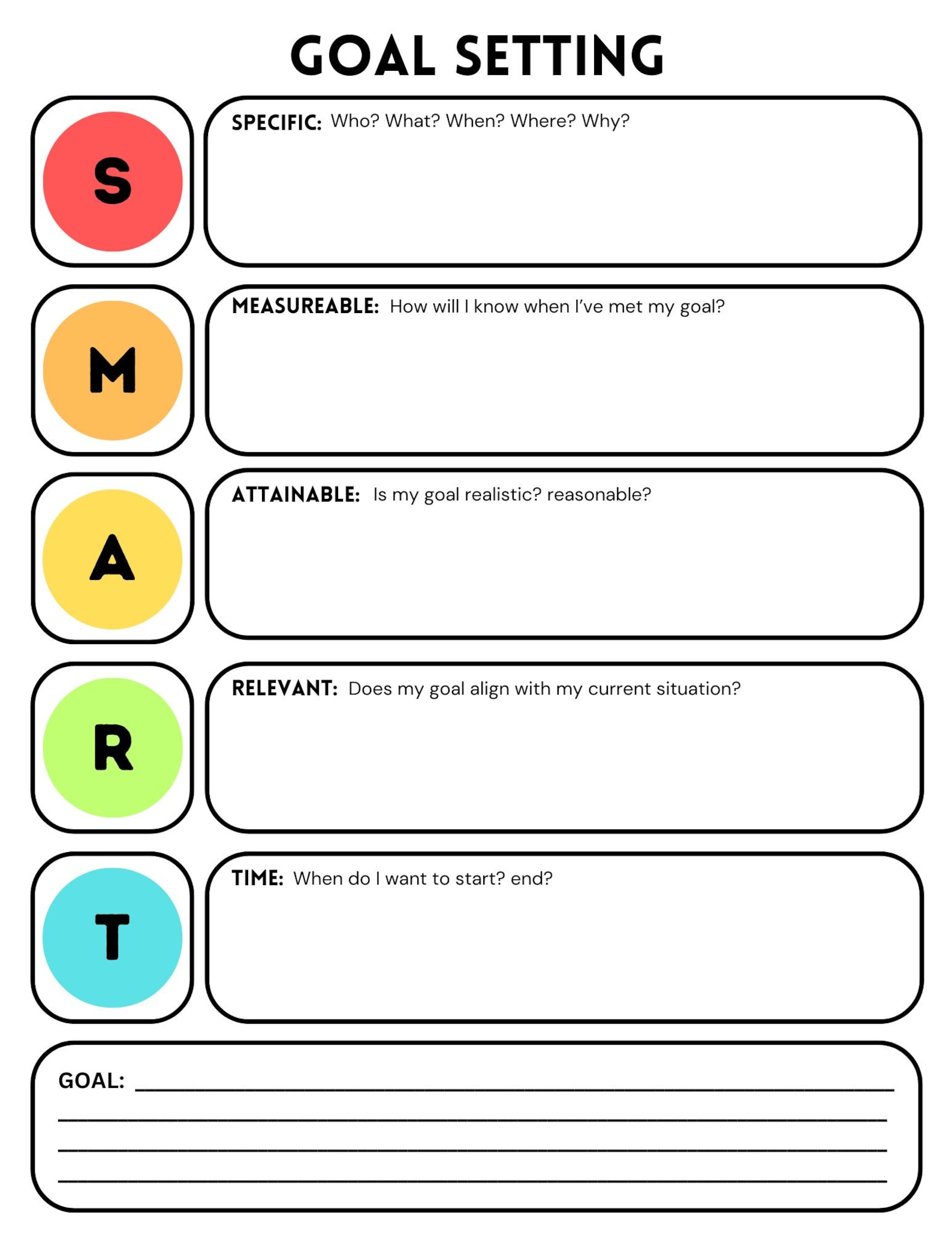 Smart Goals Digital Copy - Etsy