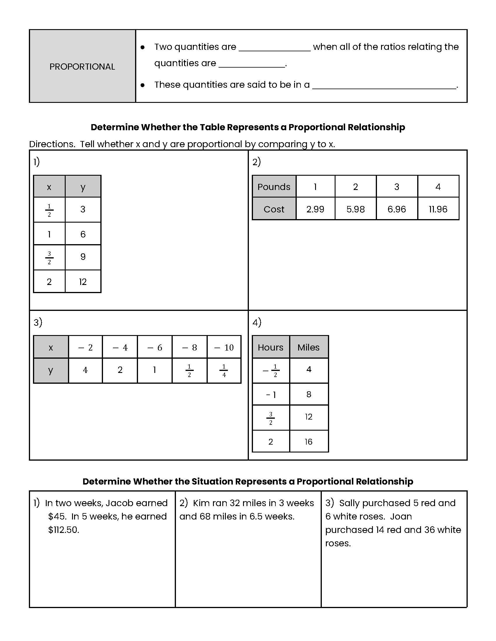 Identify Proportional Relationships - Etsy