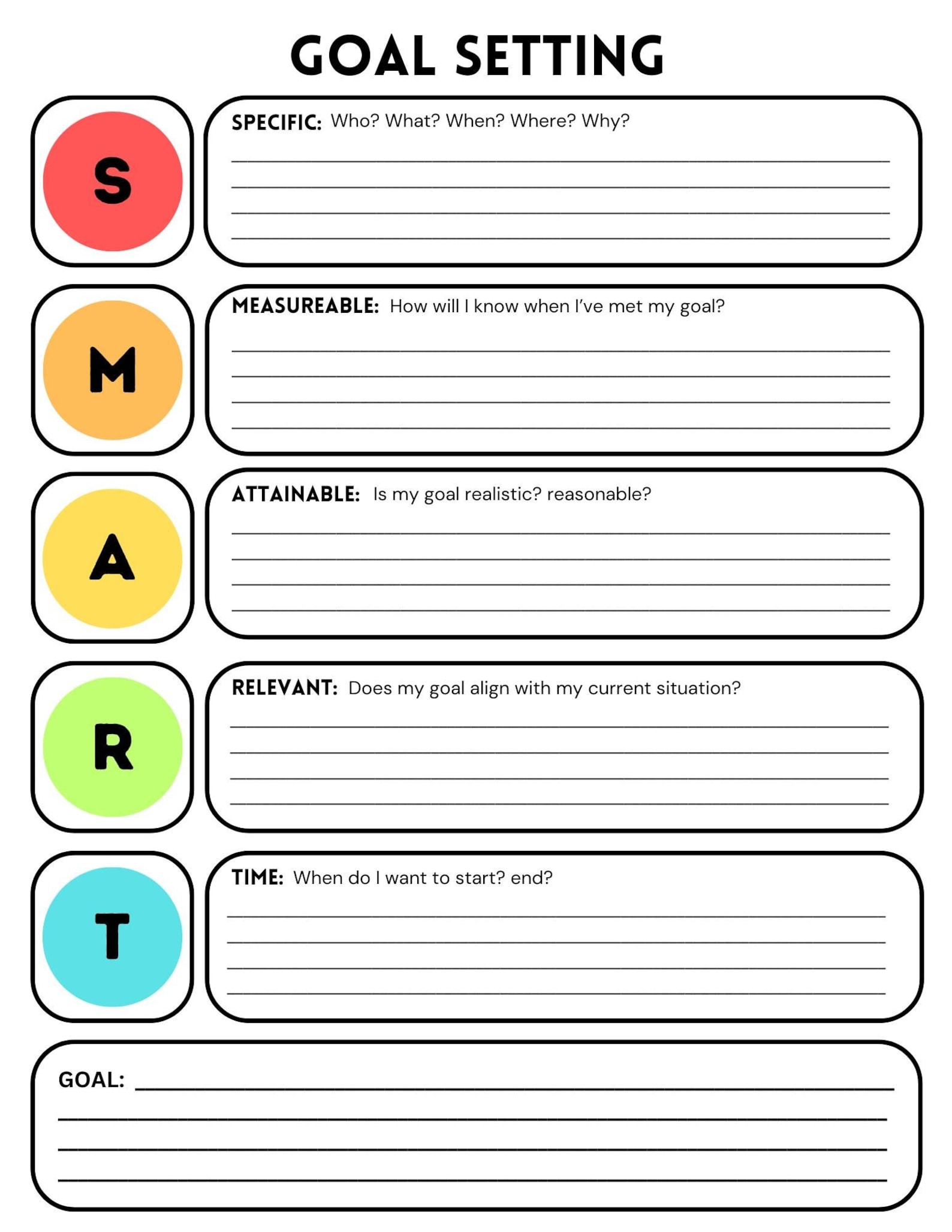 Smart Goals Digital Copy - Etsy