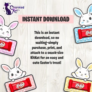 Easter Bunny Chocolate Holder, Printable Easter Treats for Kids, Easter ...