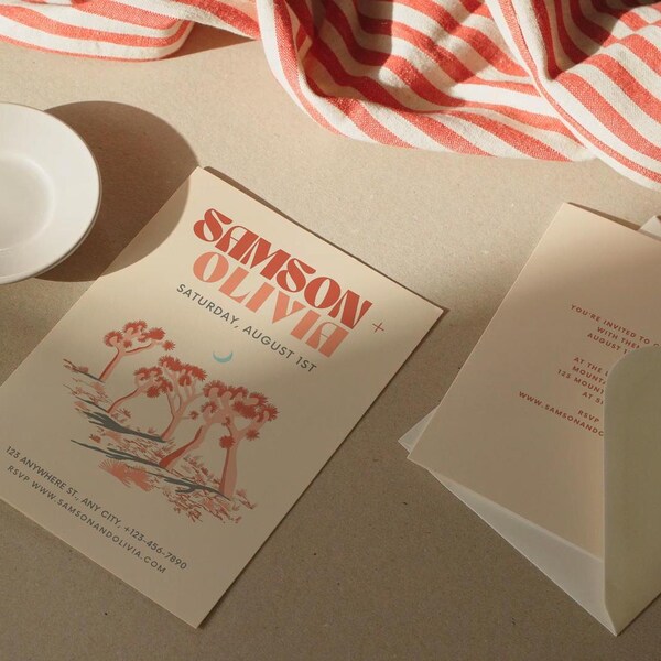 Joshua Tree Invitation - Etsy