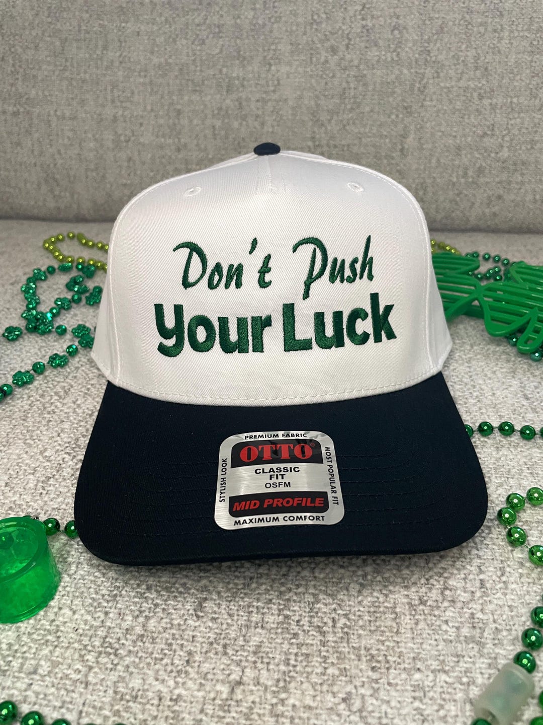 Don’t Push Your Luck - Vintage Trucker Hat | Custom Trucker Hat ...