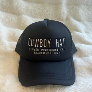 Cowboy Hat - Custom Trucker Hat | Foam Trucker Hat - Etsy