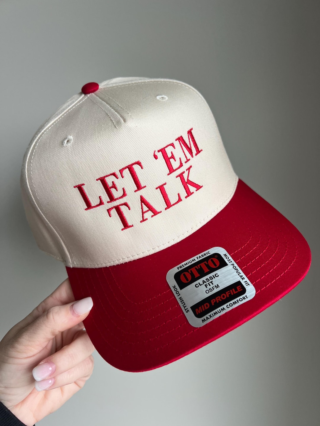 Let ‘em Talk - Vintage Trucker Hat | Custom Trucker Hat | 5panel Canvas ...