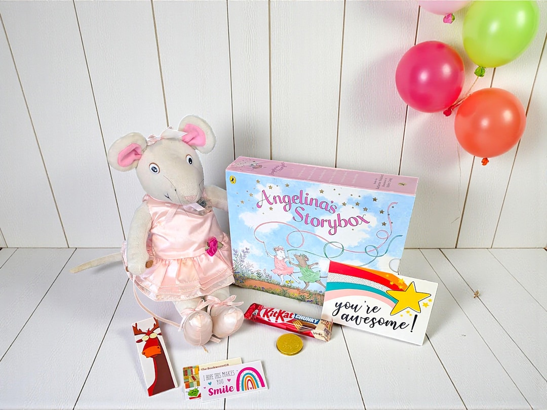 Vintage Angelina Ballerina Book Box & Talking Plush Gift Set, Classic ...