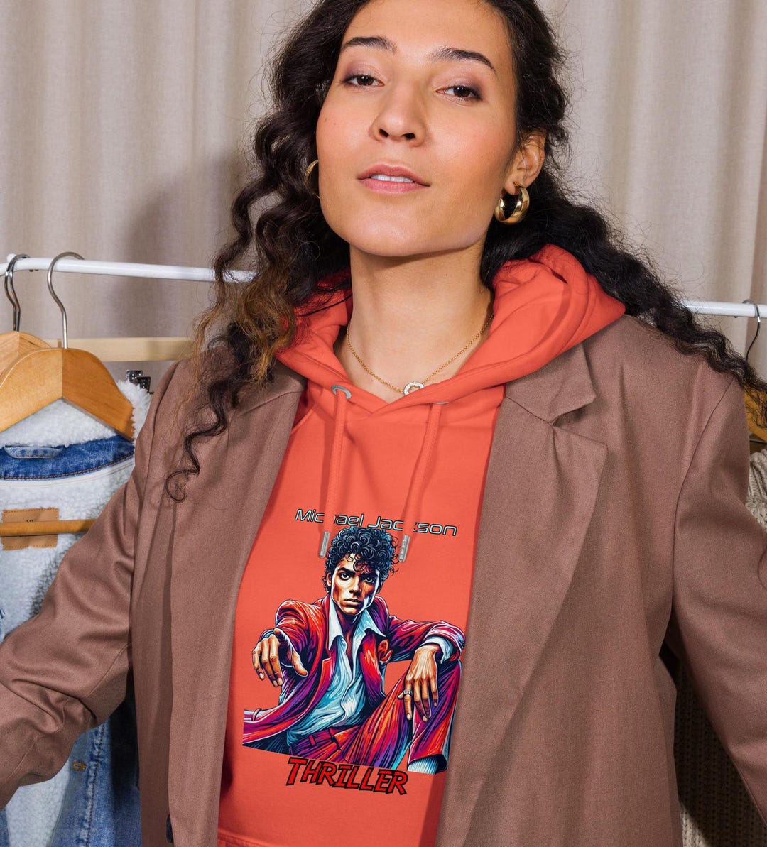 Michael Jackson Hoodie, Premium Pop Star Graphic Hoodie, Michael ...
