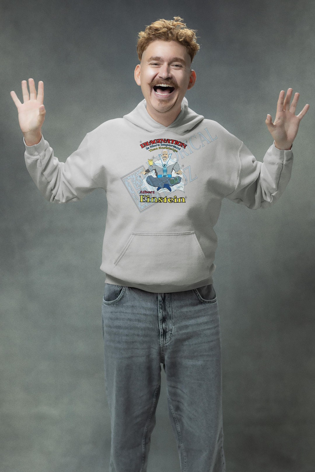 Albert Einstein Hoodie, Iconic Scientist Design for Science Lovers ...