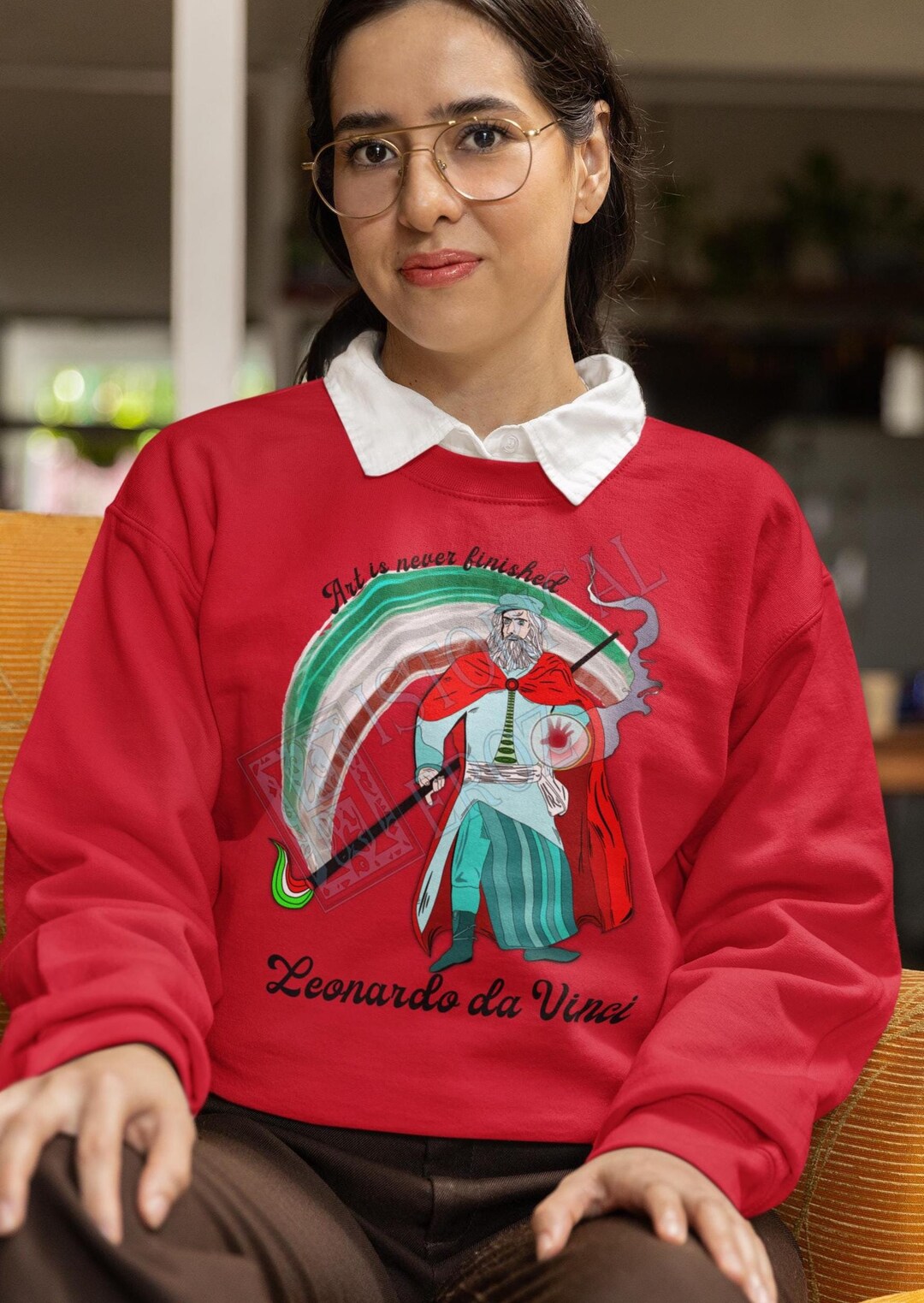 Leonardo Da Vinci Sweatshirt, Da Vinci Art Shirt, Renaissance ...