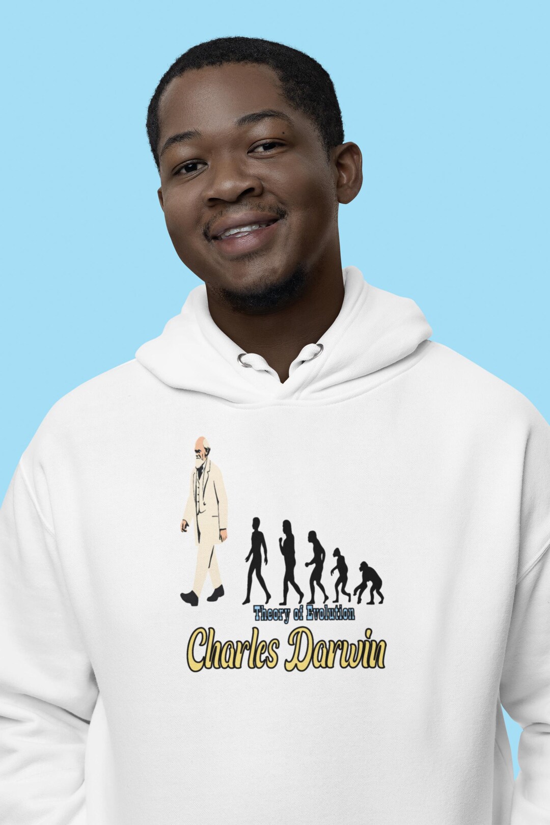 Charles Darwin Hoodie, Charles Darwin Evolution Theory Hoodie, Charles ...