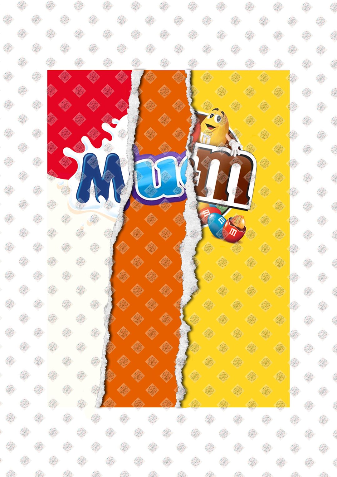 Mum Chocolate Bar Wrapper 110g Bar and Kitkat Wrapper * Digital ...
