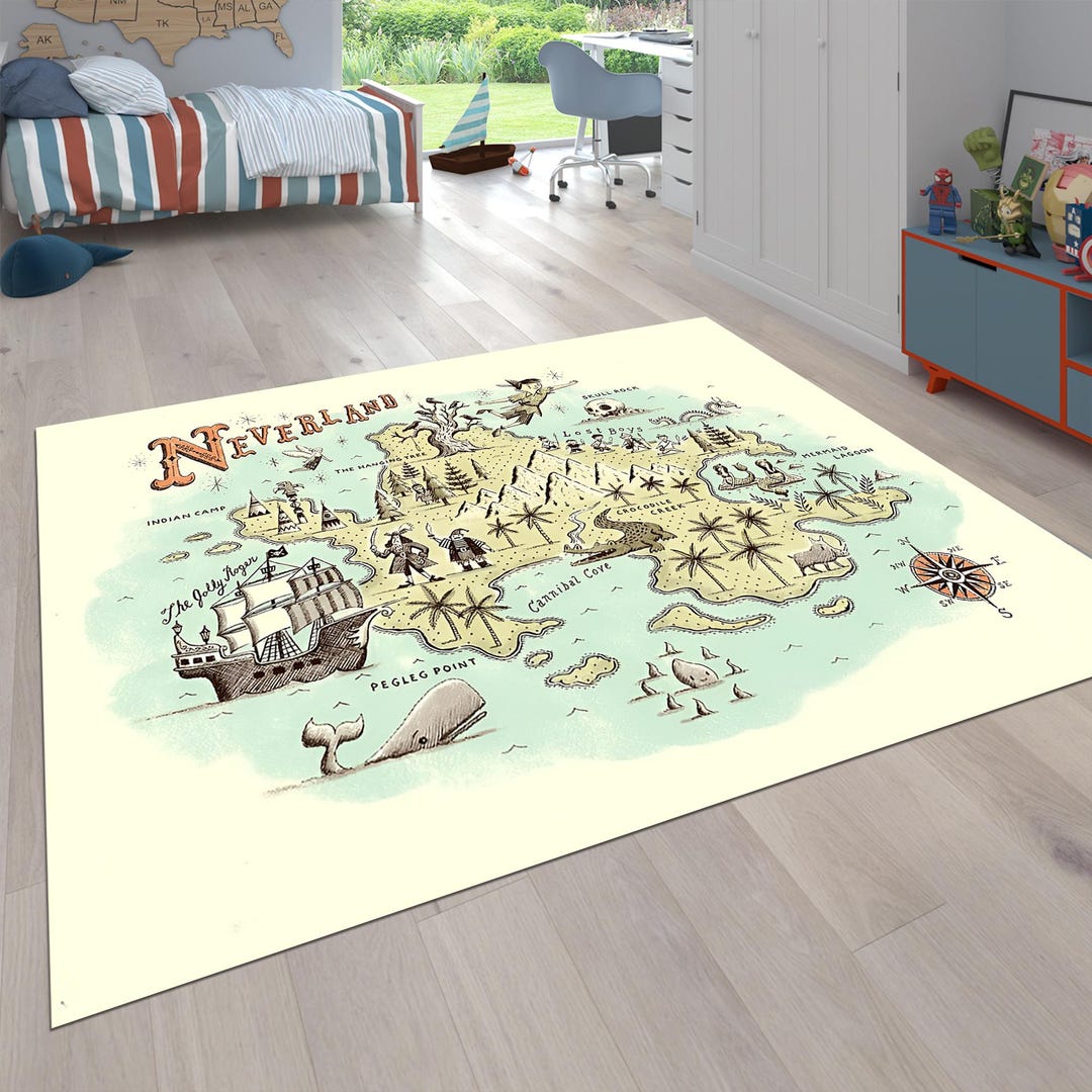 Map Rug, Fantastic Rug, Map Decor, Fantastic Maps, Kids Room Rug, Child ...