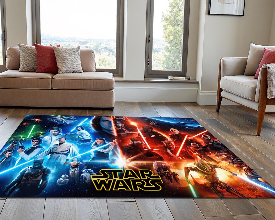 Star Wars Characters,star Wars Rug, Darth Vader Rug,star Wars Themed ...