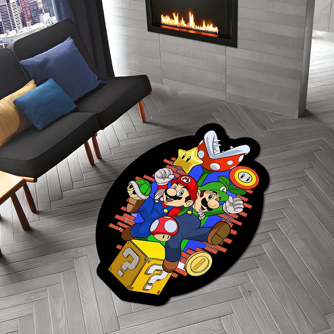 Retro Game Rug, Retro Game Decor,game Room Rug, Gamer Rug, Game Room ...