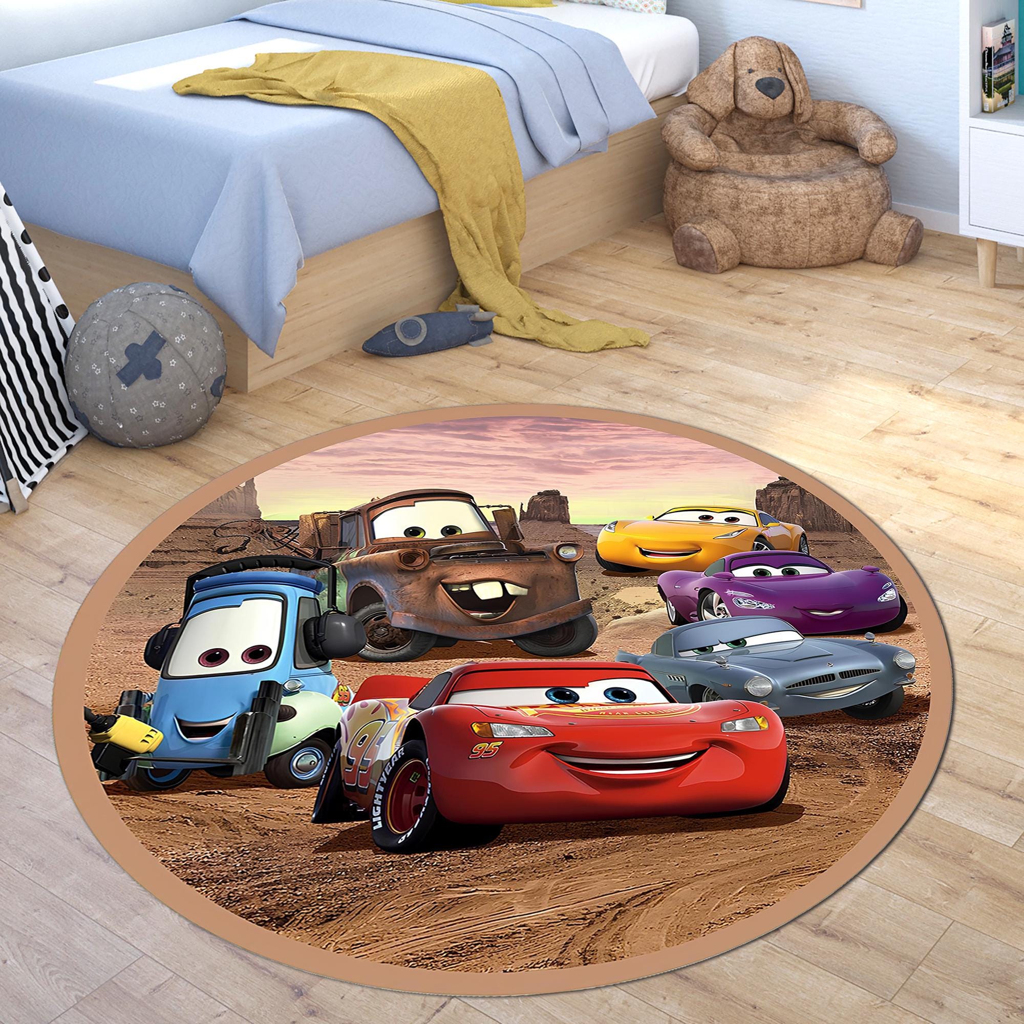 Cartoon Rug, Movie Decor, Car Rug, Round Rug, Movie Rug, Kids Room Rug ...