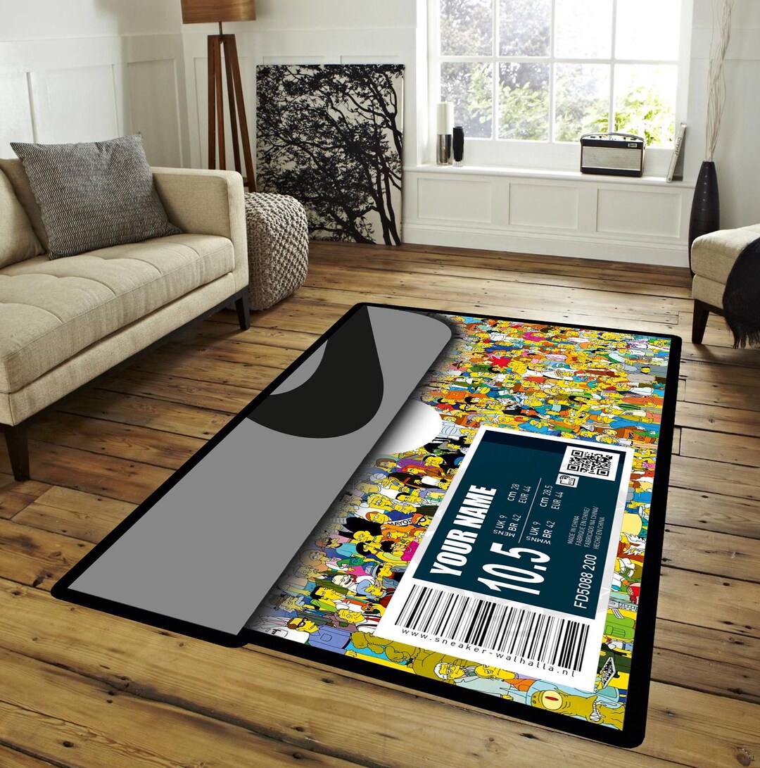 Simpson Edition Rug,sneakers Box Rug,shoes Box Rug,boys Room Rug,sport ...