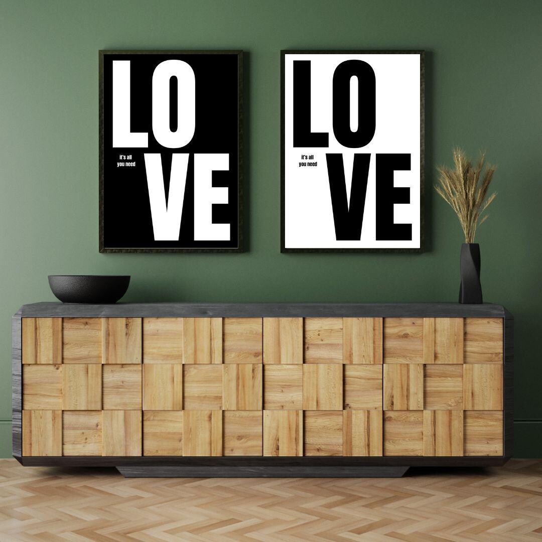 Set of 2 Posters, Wall Art Illustrations, Minimalist, Simple and Modern ...