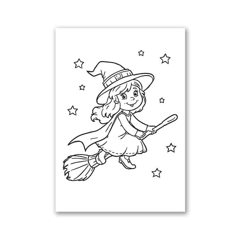 Halloween Coloring Pages for Kids | Cute Activity Sheets (instant ...