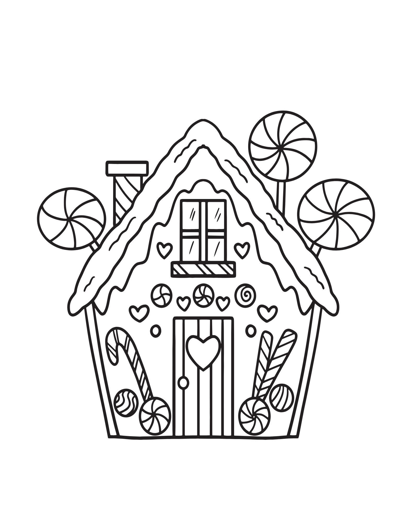 Christmas Coloring Pages – Santa, Reindeer, Gingerbread (PDF Pattern ...