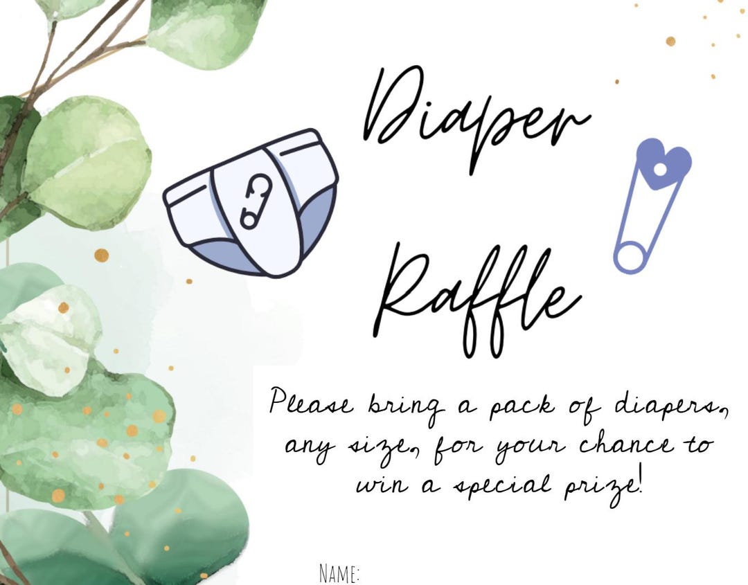 Diaper Raffle Cards - Etsy