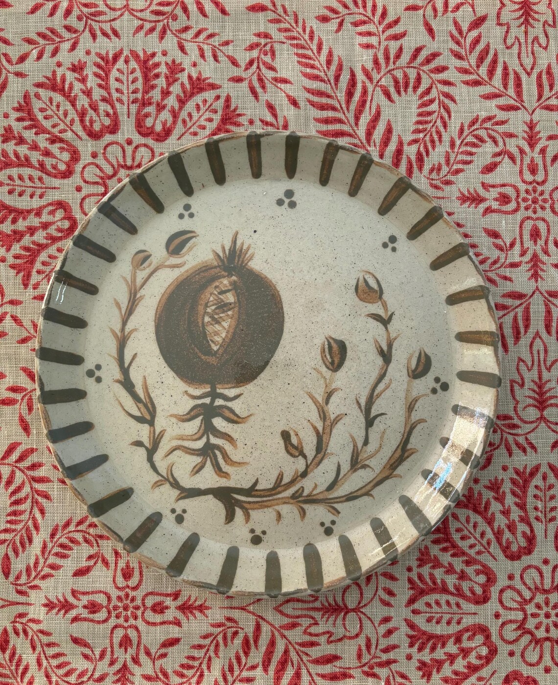 Green Plate Pom Fleur - Etsy