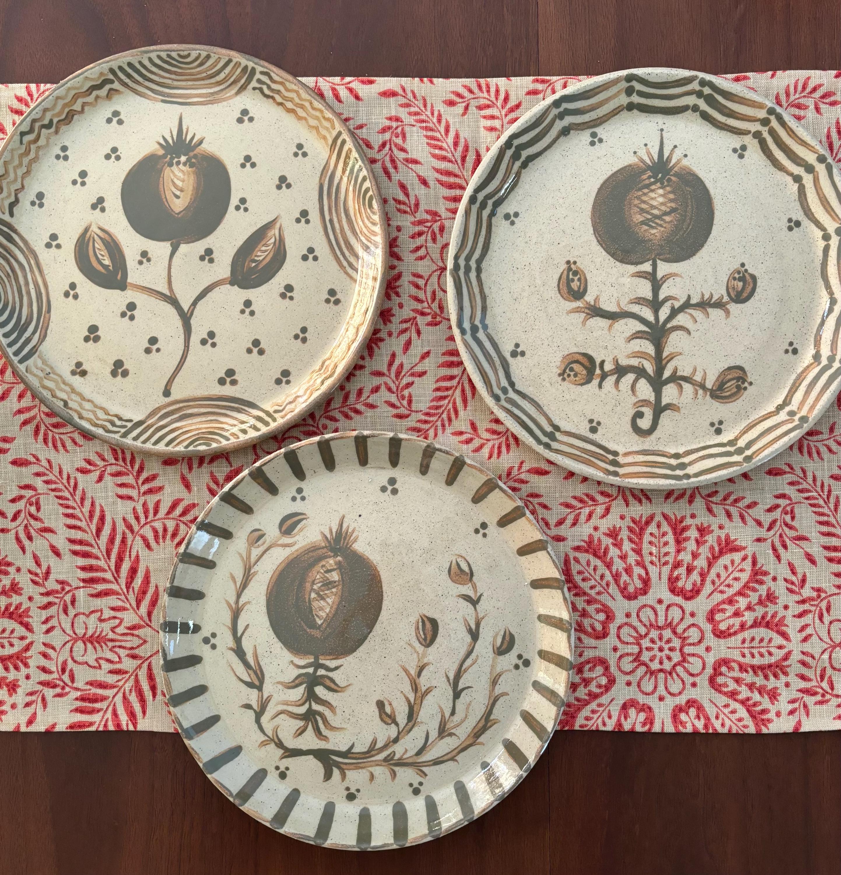 Green Plate Pom Fleur - Etsy