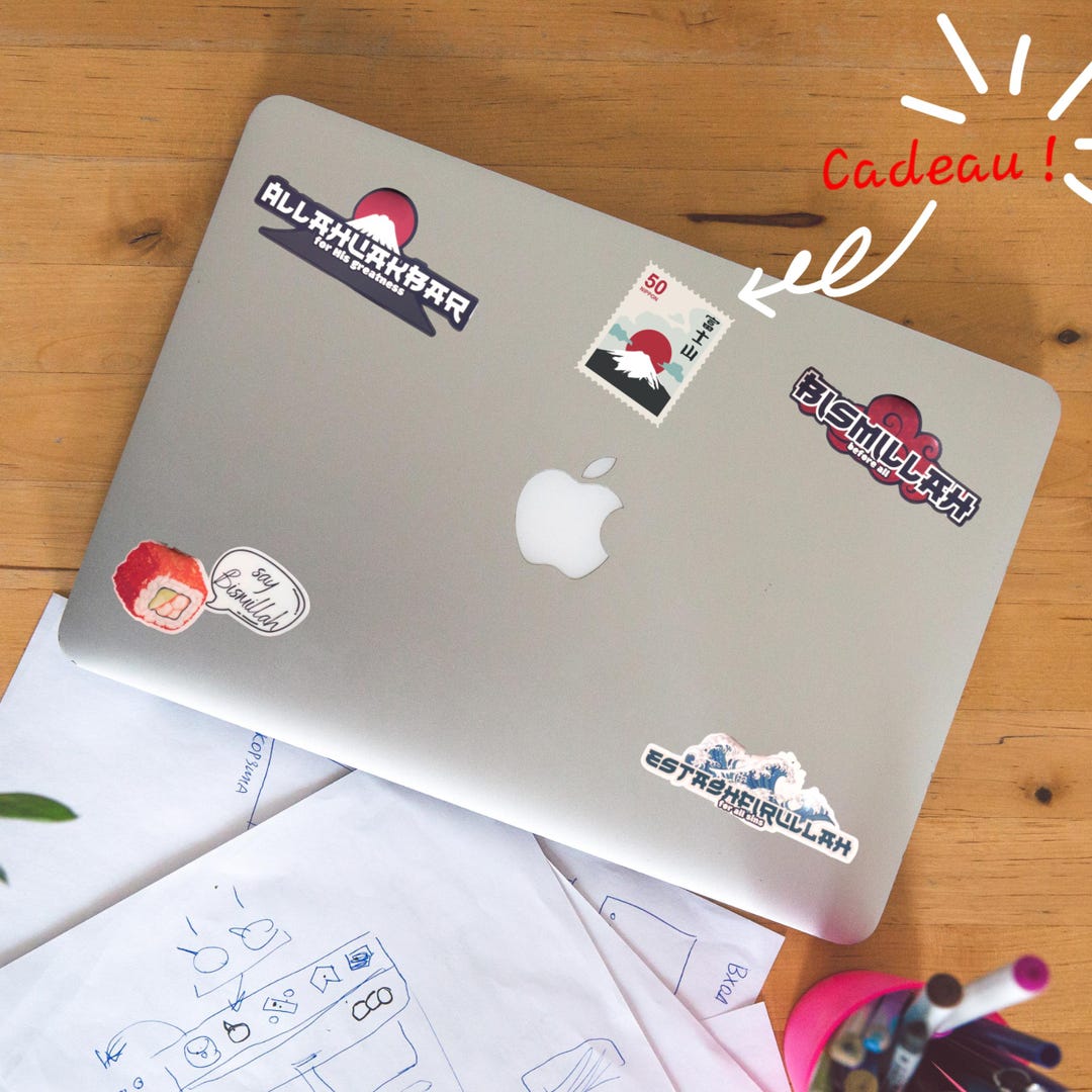 Waterproof Vinyl Sticker Set Theme Islam Japan Naruto Sticker Islamic ...