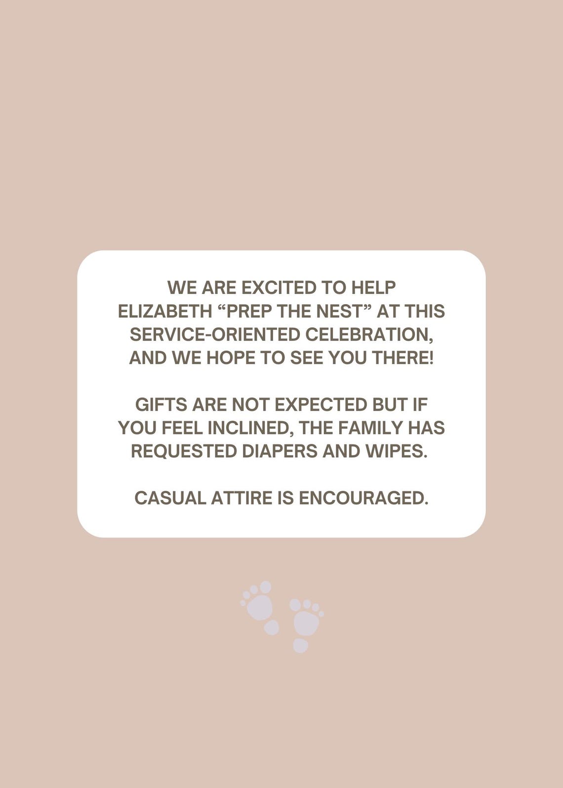 Customizable Nesting Party Invitation - Neutral, Digital Download ...