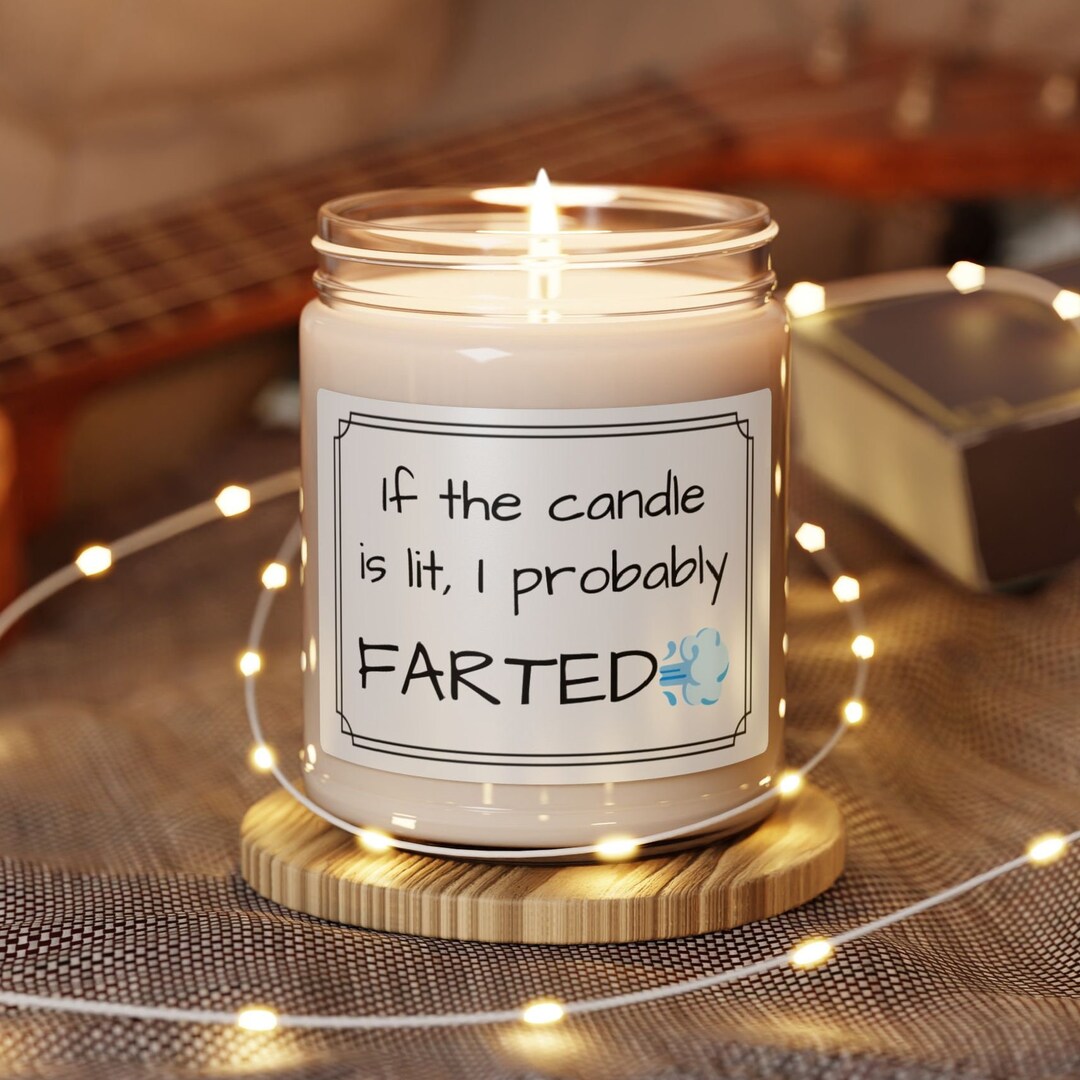 Funny I Probably Farted Scented Soy Candle, 9oz, Humorous Home Decor ...