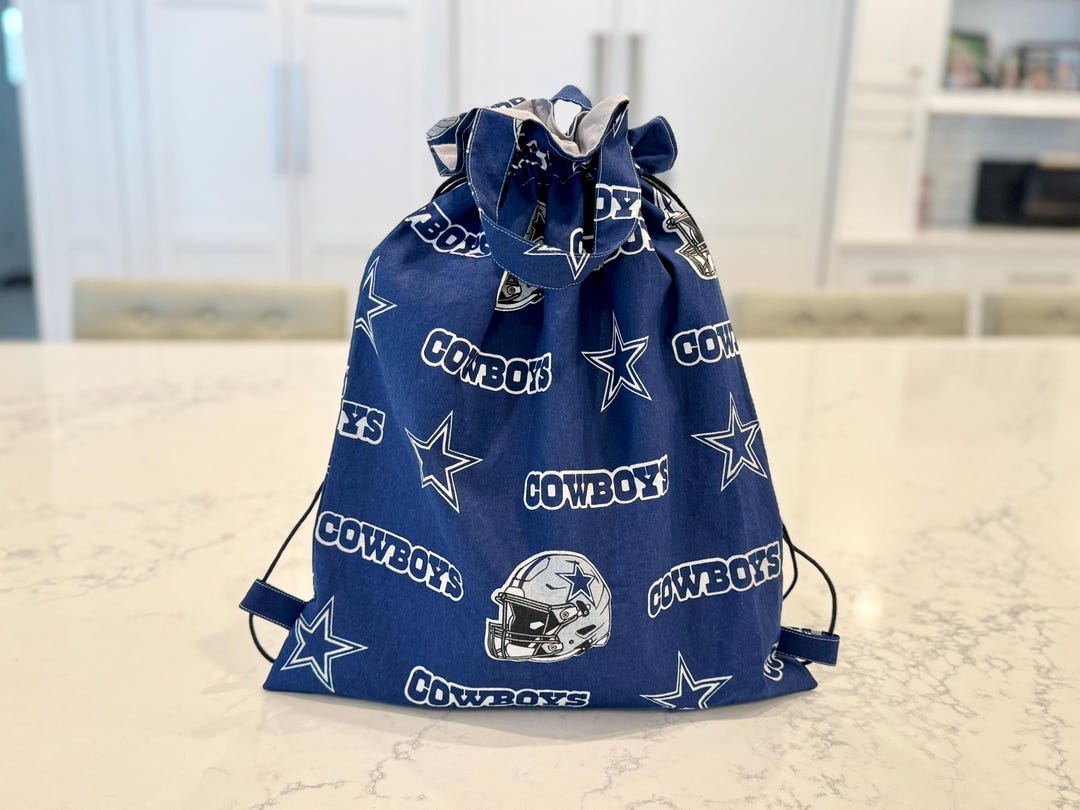 Handmade Dallas Cowboys Draw String Backpack, Kids Backpack, Gift for ...