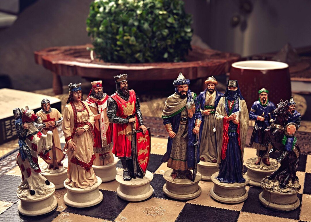 Crusader Vs Ottoman Wars Chess Set – Handmade Historical Figures, King ...