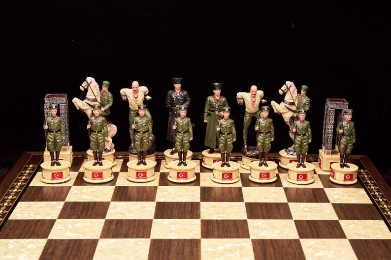 Battle of Gallipoli Chess Set, Handmade Historical Figures, Multiple ...