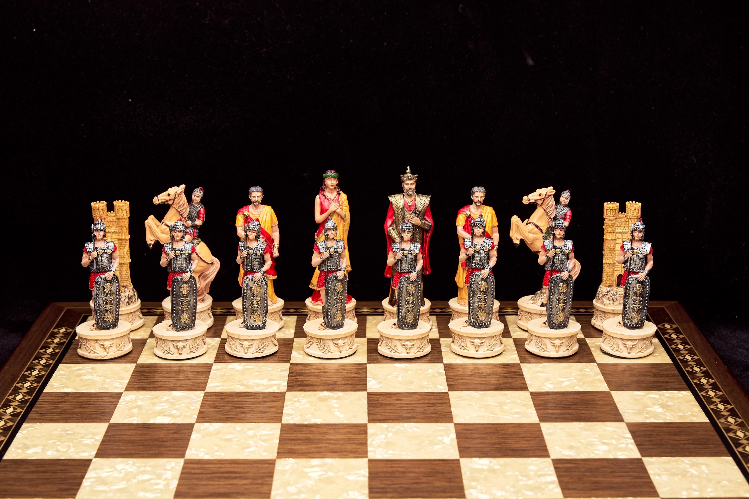 Personalized Sparta Vs Troy Chess Set, Achilles Hector Figures, Hand ...