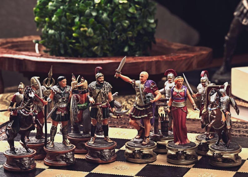 Personalized Carthage Vs Rome Chess Set, Ancient History Figures, Hand ...