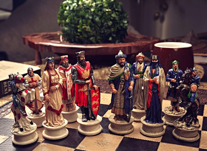 Crusader Vs Ottoman Wars Chess Set – Handmade Historical Figures, King ...