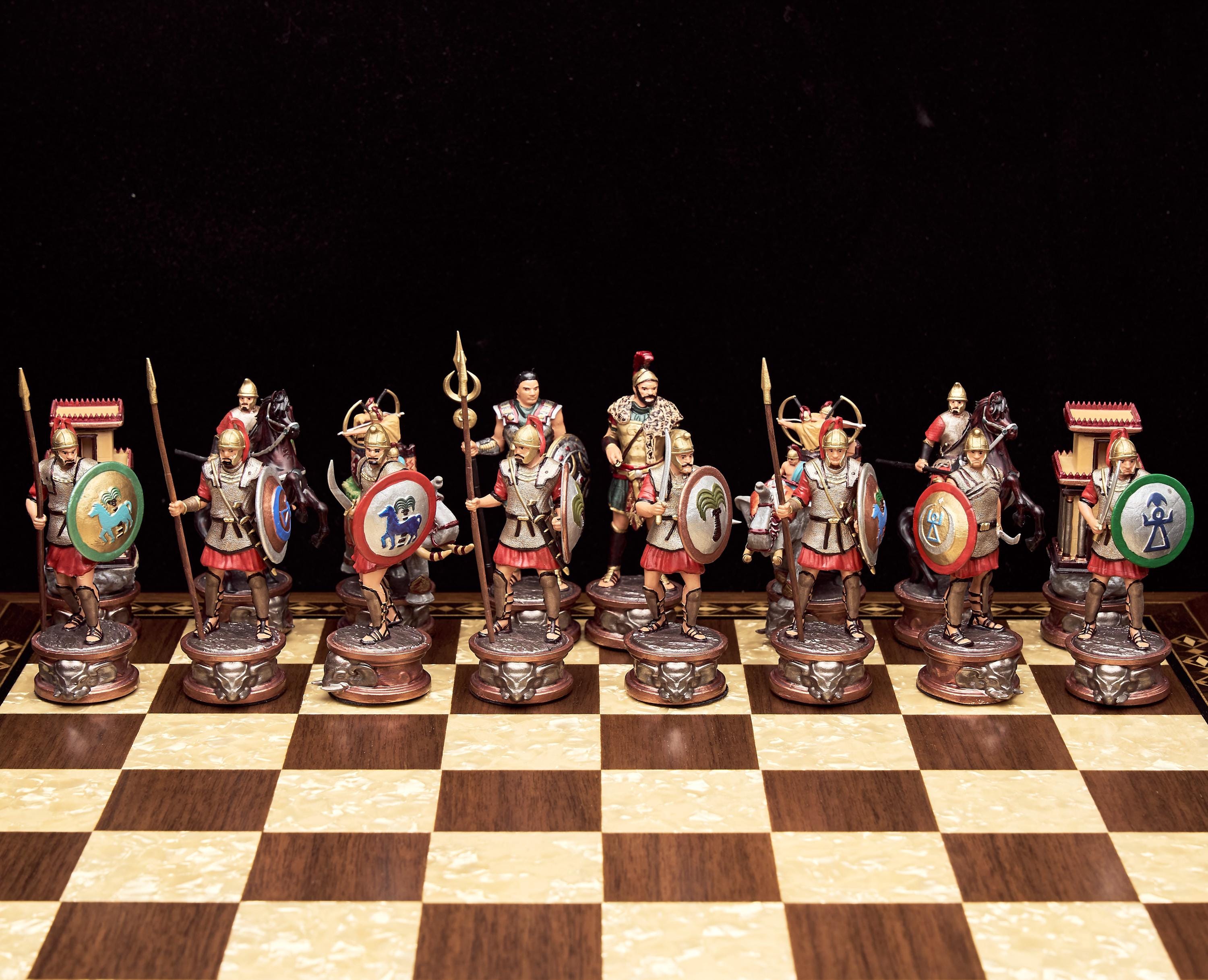 Personalized Carthage Vs Rome Chess Set, Ancient History Figures, Hand ...