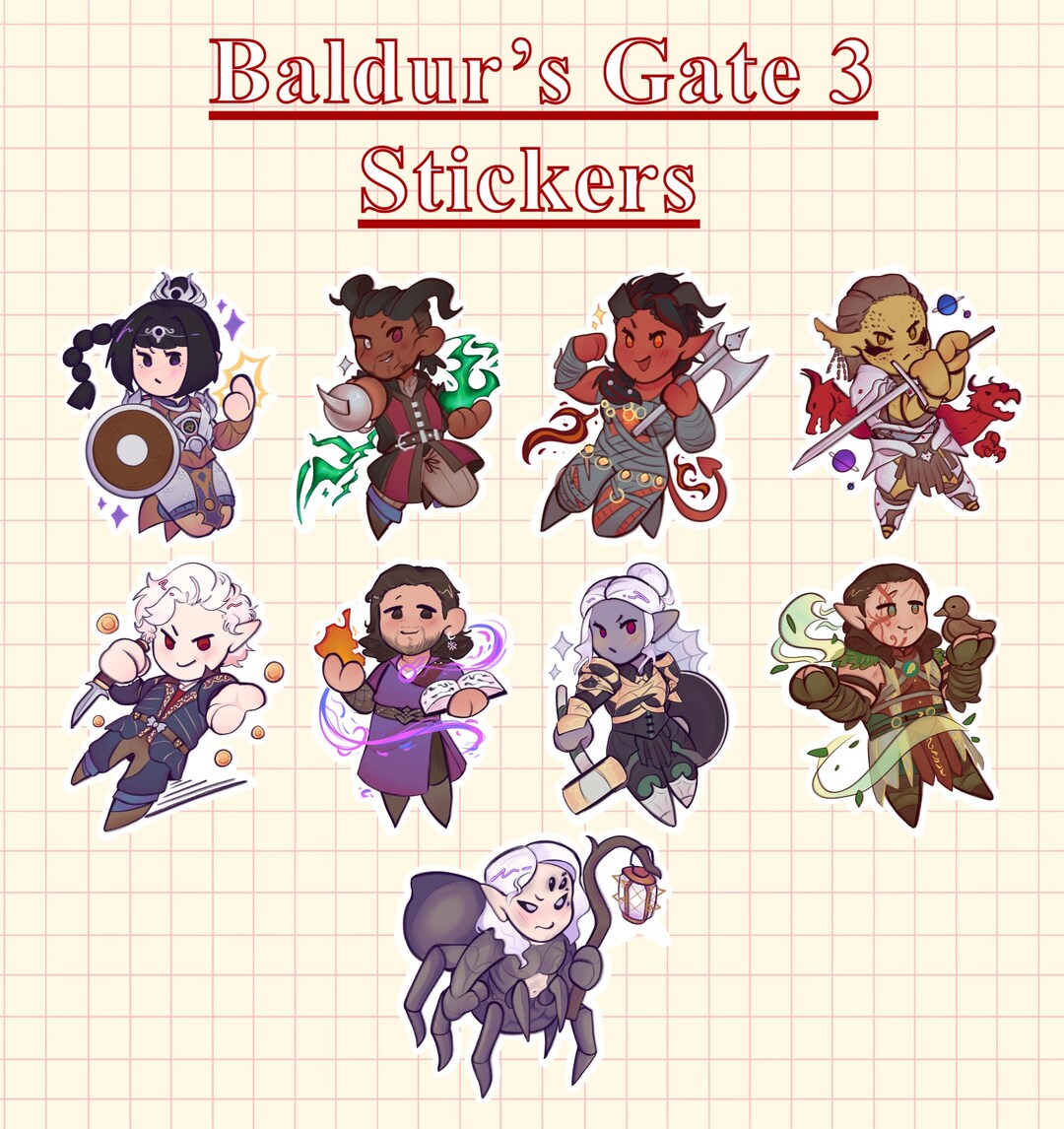 Baldur's Gate 3 2.5" Stickers - Etsy