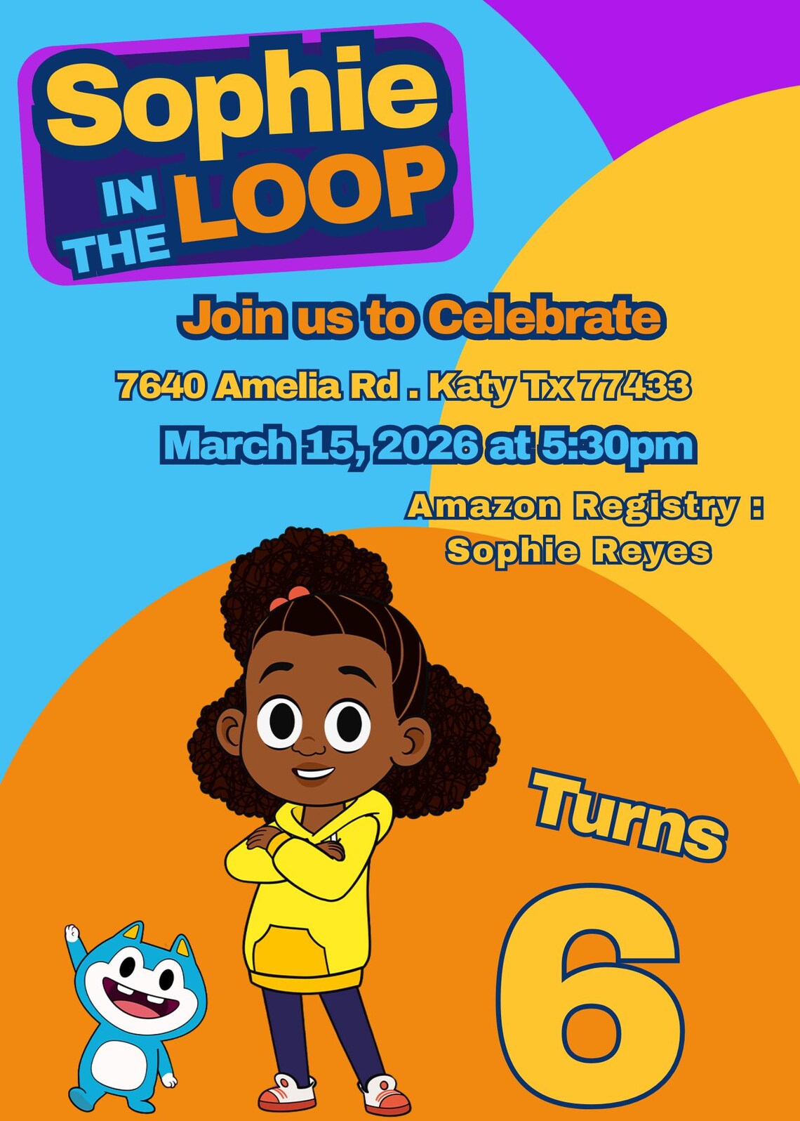 Lyla in the Loop Digital Invitation Custon Invite Evite - Etsy