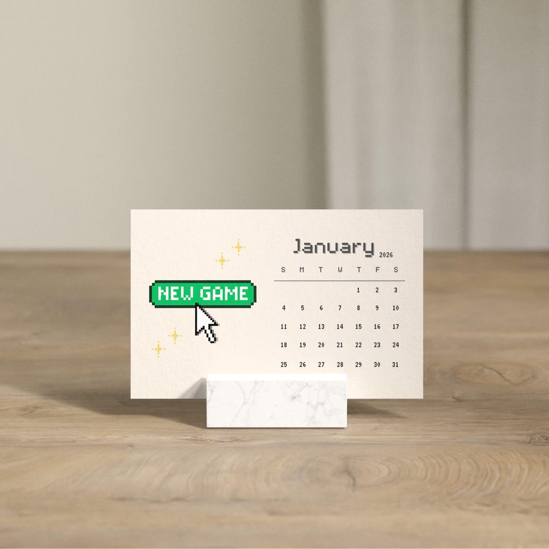 2026 Digital Calendar, Pixel Art Decor, Pixel Art 2026 Calendar, Gamer ...
