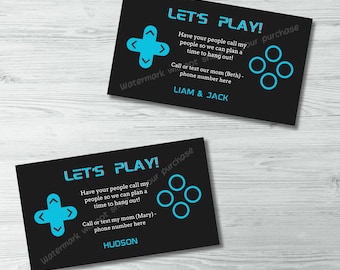 Editable Printable Contact Cards | Playdate Girls Calling Cards | Kids ...