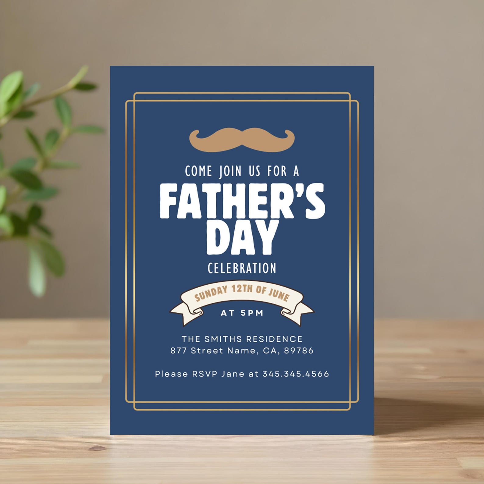 Father's Day Celebration Invitation Template: BBQ, Brunch (digital ...