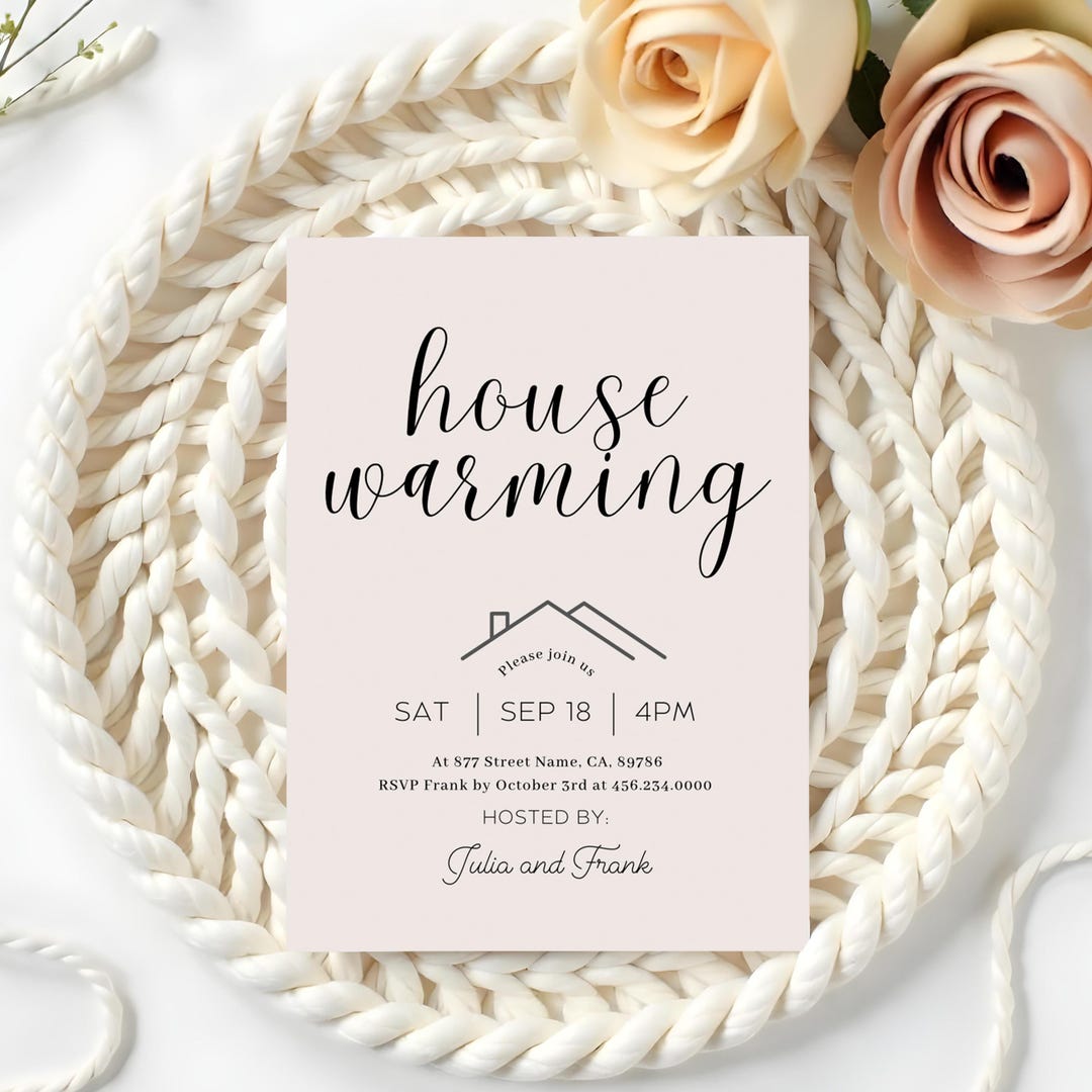 Editable House Warming Invitation Template Housewarming Party ...