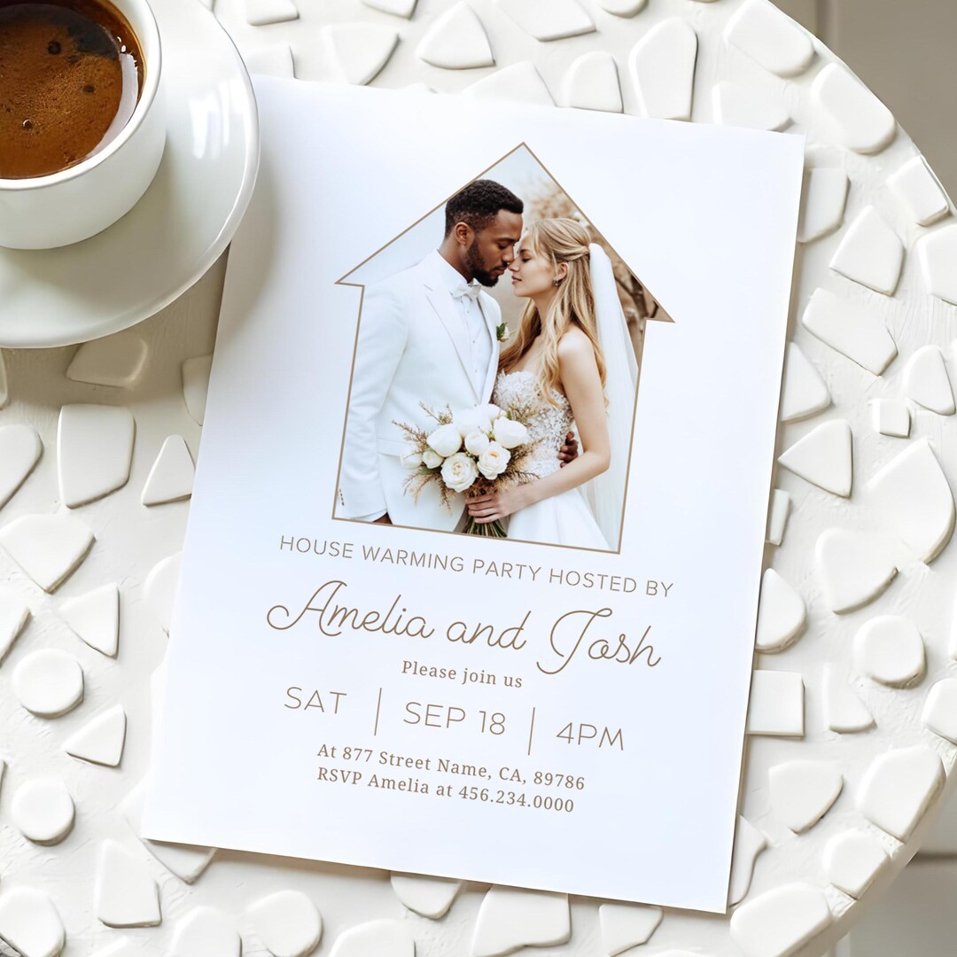 Editable House Warming Invitation Template With Photo Housewarming ...