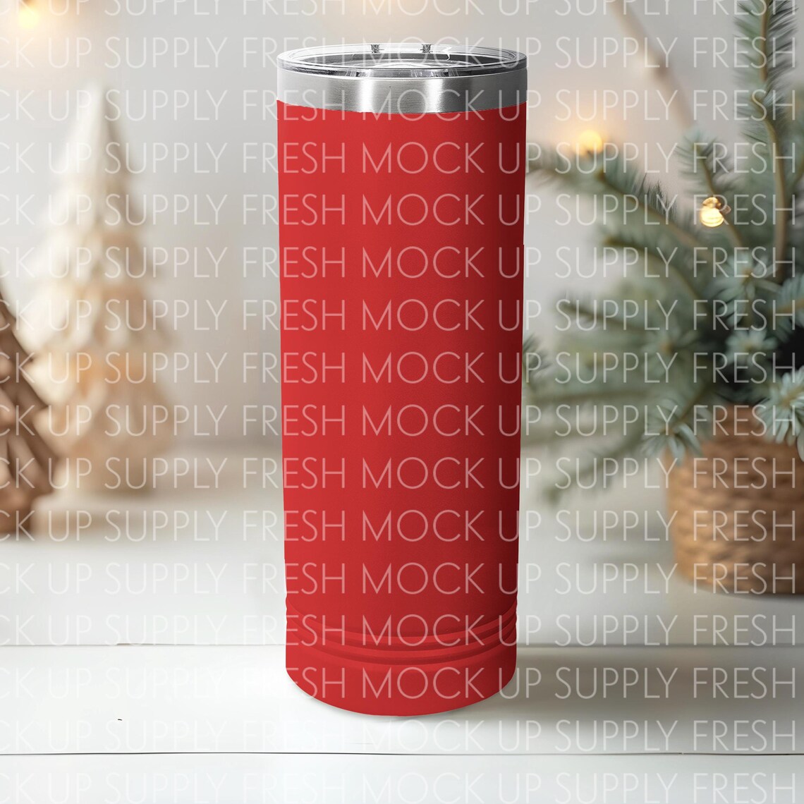 Digital Red Skinny Tumbler Printify Mockup New Skinny Tumbler 22oz From ...