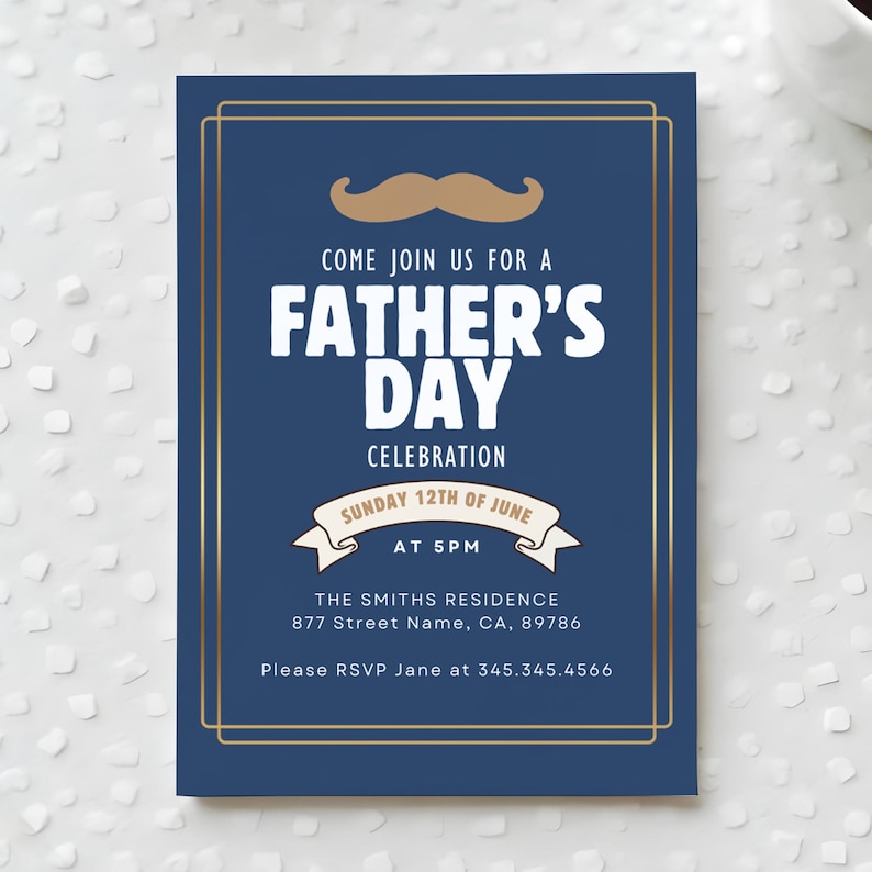 Father's Day Celebration Invitation Template: BBQ, Brunch (digital ...