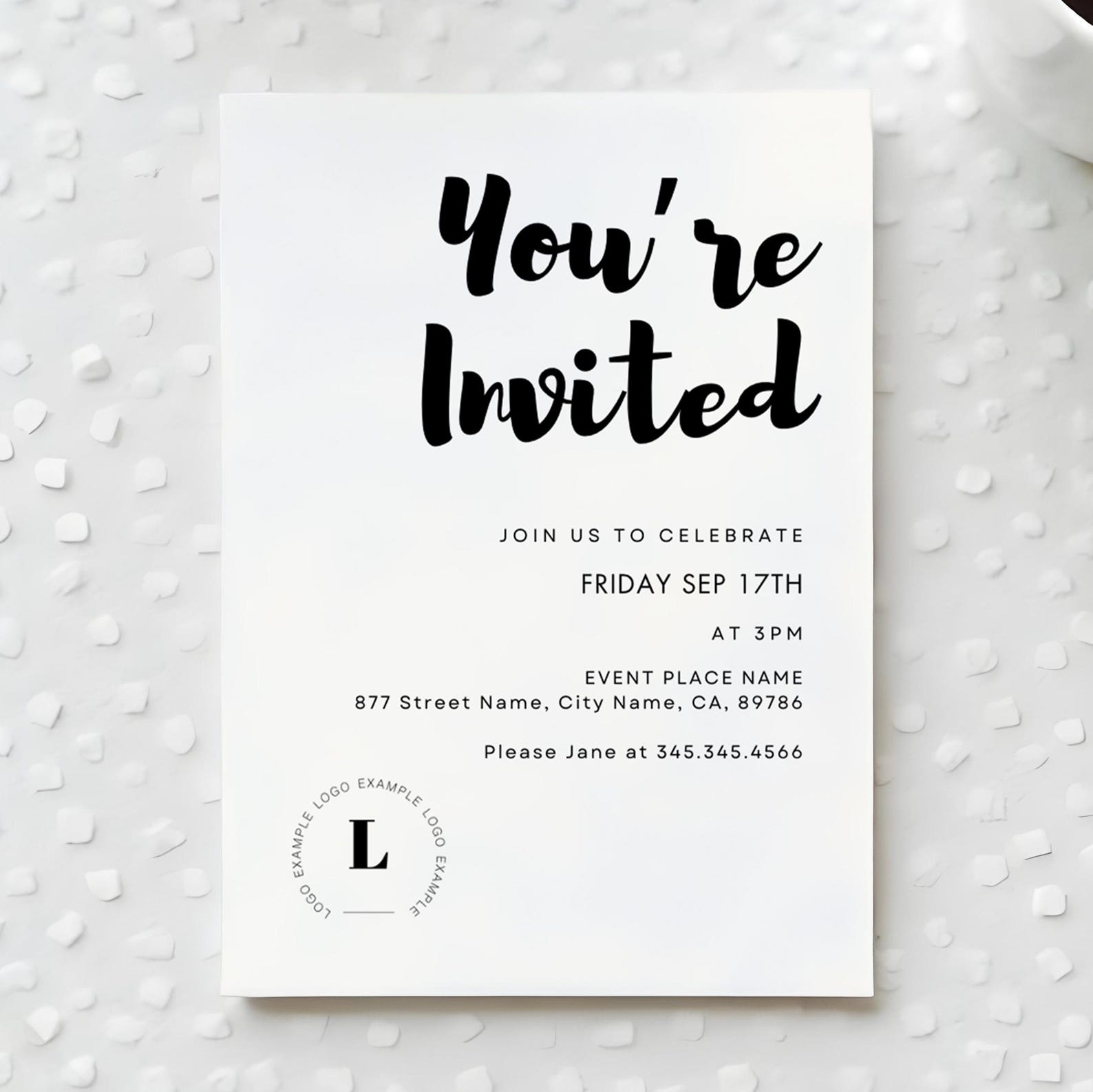 Modern Business Event Invitation Template Editable Printable Special ...