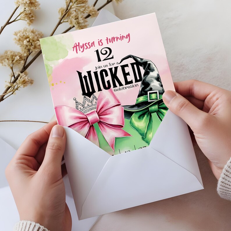 Wicked Birthday Party Invitation Template Wicked Invite Editable ...