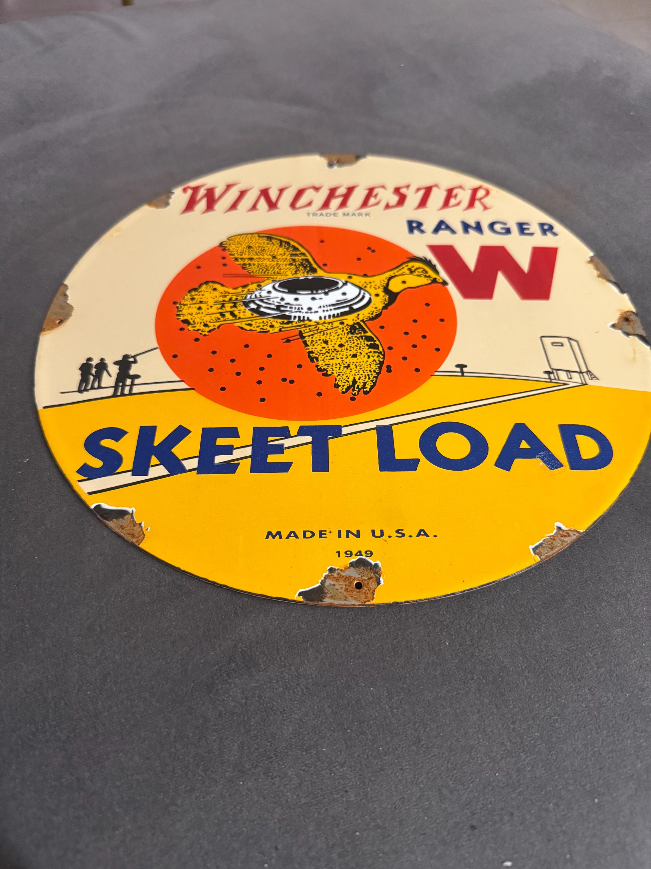 Vintage Porcelain WINCHESTER ENAMEL SIGN Size 12 - Etsy