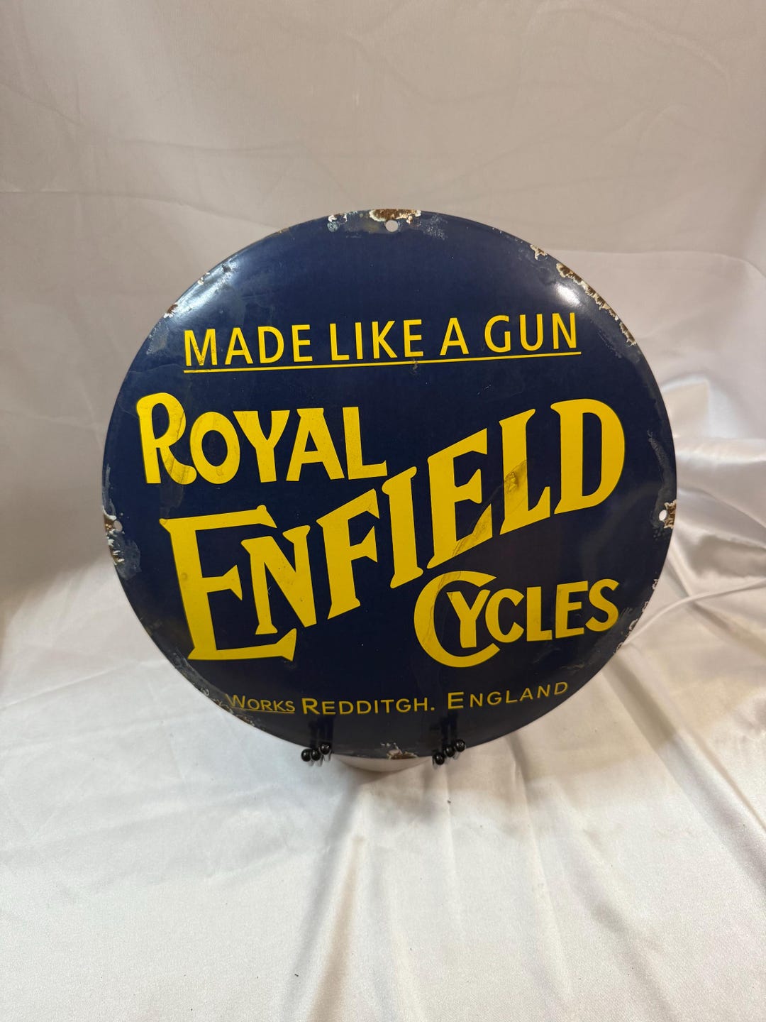 Royal Enfield Cyles Enamel Sign Sided Vintage Advertising Ads - Etsy