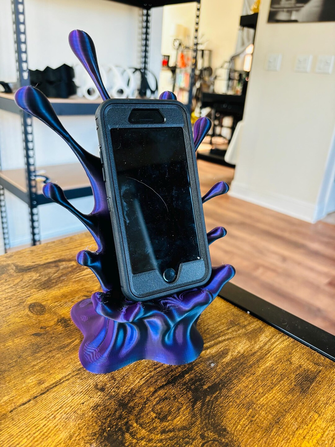 Splash Phone Holder With Charging Port - Etsy